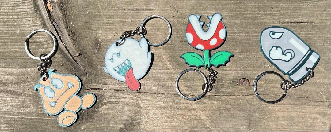 Super Mario Keychains - Etsy