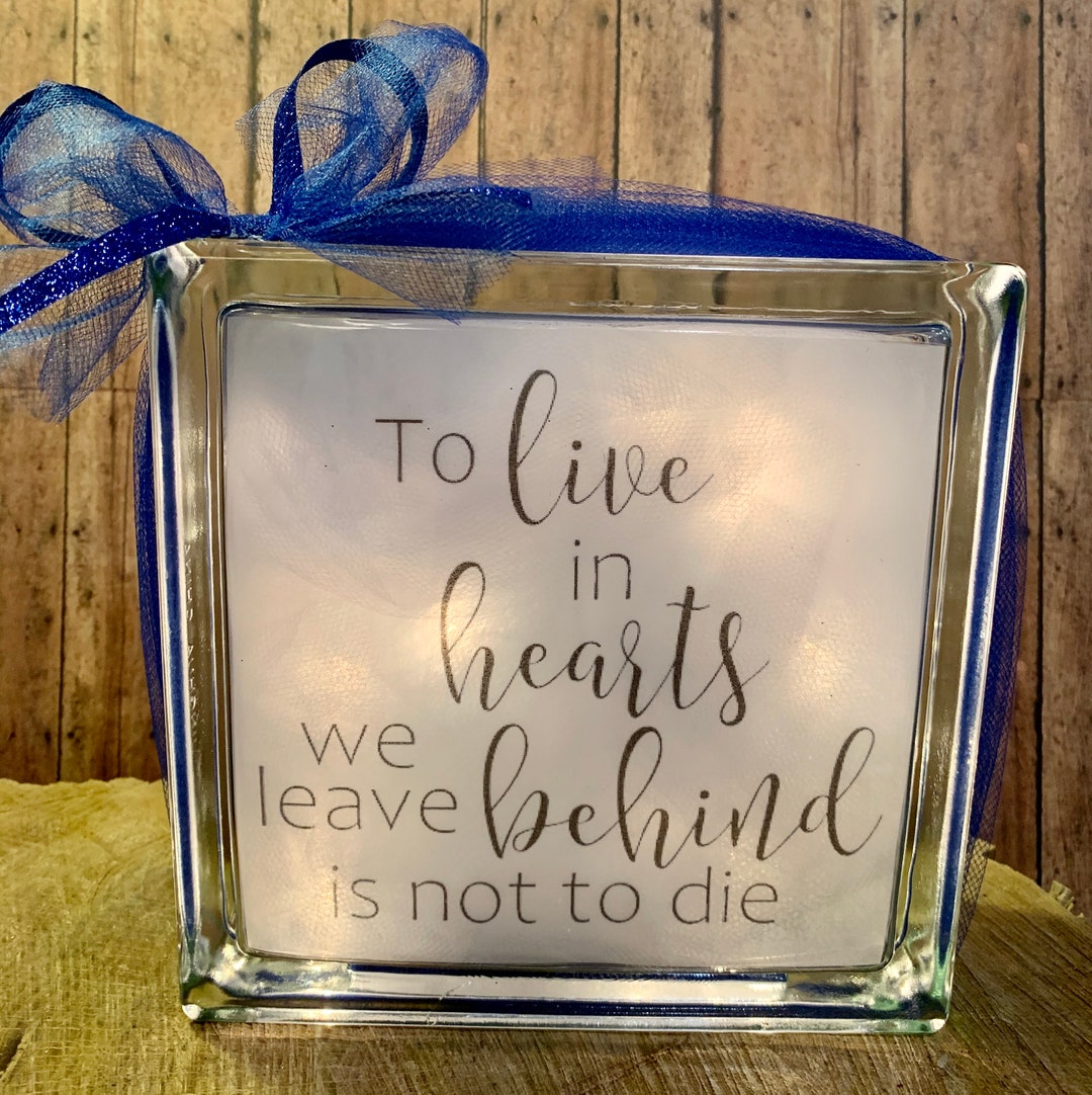 Memory Lighted Glass Block, Sympathy Gift, Bereavement Decor - Etsy