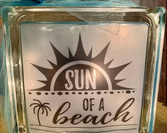 DECAL ONLY Glass Block Sticker Custom Vinyl Decal DIY - Etsy