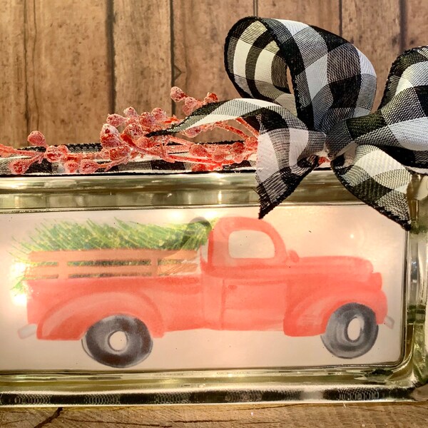 Rustic Red Truck - Etsy