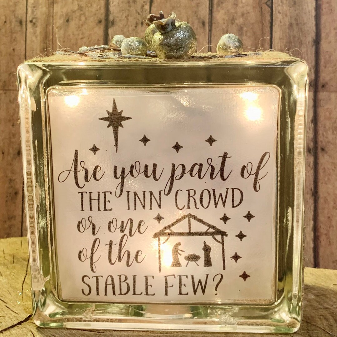 Lighted Nativity Glass Block, Religious Christmas Decor - Etsy