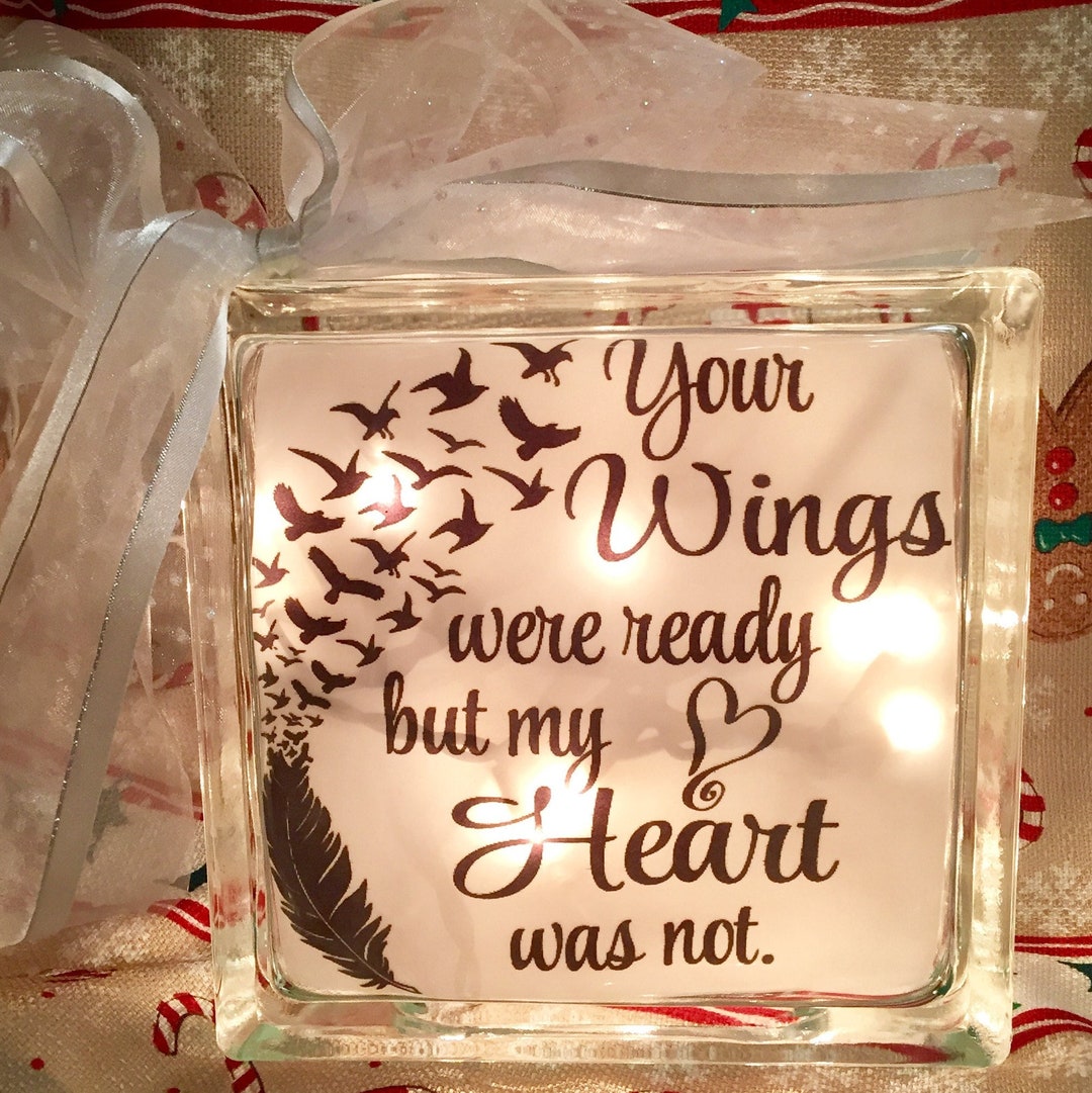 Memory Glass Block, Sympathy Gift, Loss of Loved One - Etsy