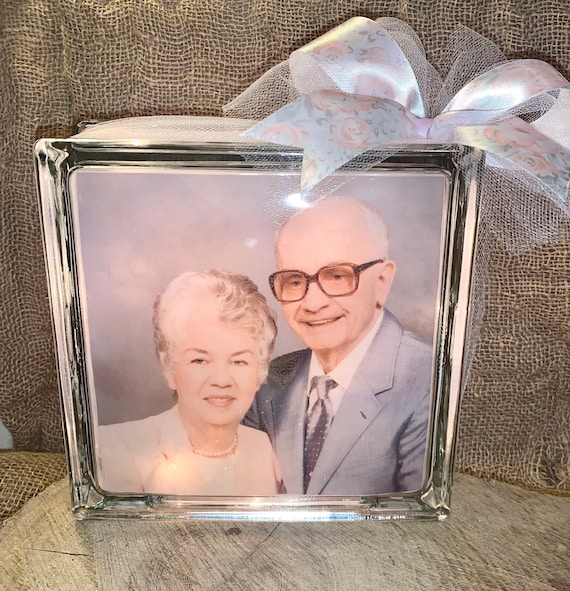 Personal Custom Photo Lighted Glass Block Personalized Gift - Etsy