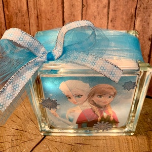 Frozen Movie Decor, Anna and Elsa Decor, Children's Decor Lighted Glass ...