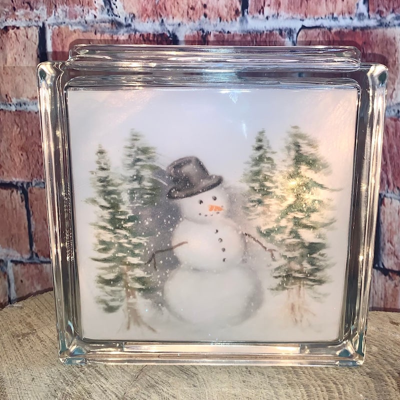 Snowman Glass - Etsy