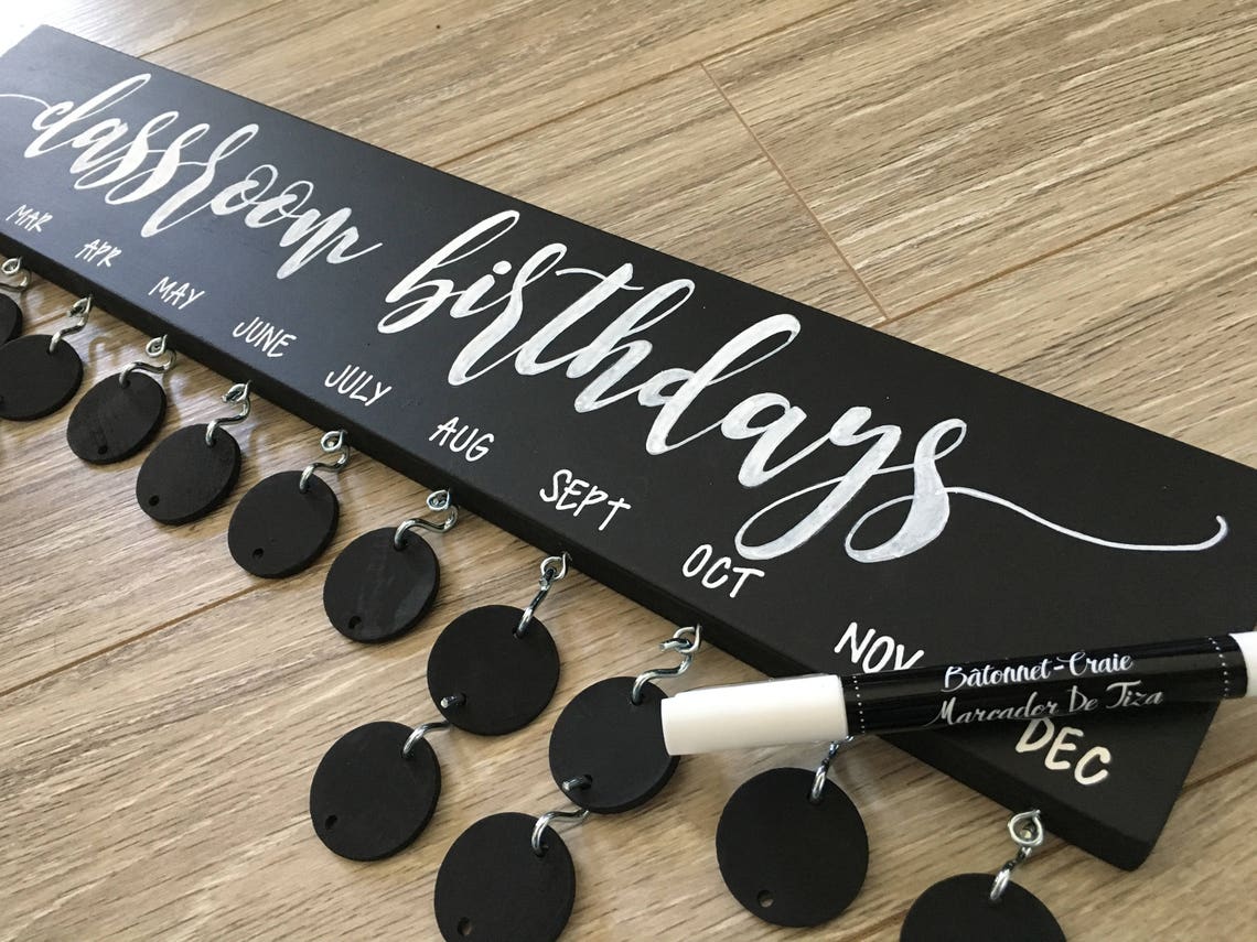 Classroom Birthdays Chalkboard | Etsy