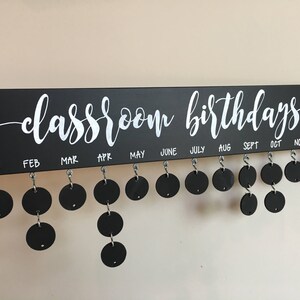 Classroom Birthdays Chalkboard - Etsy