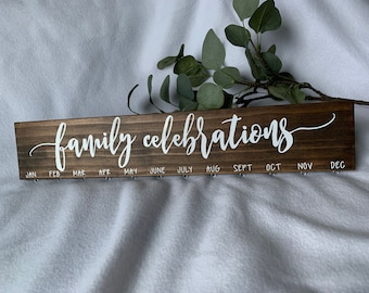 Family Celebrations Board | Etsy