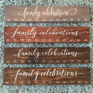Family Celebrations Board - Etsy