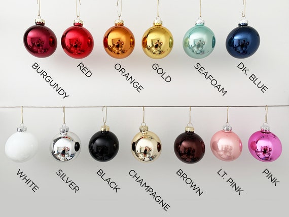 Personalized Shiny Glass Ornaments | Etsy