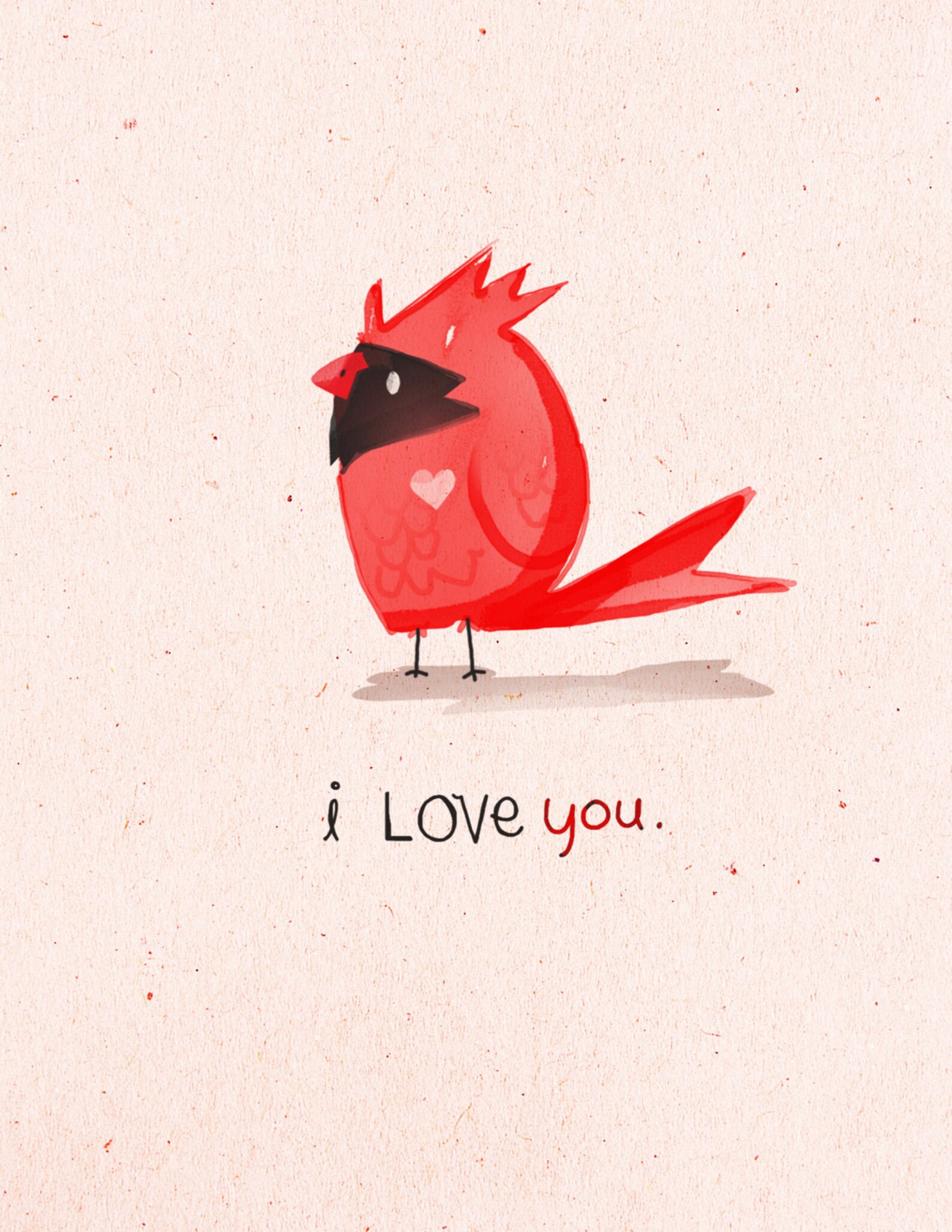 I Miss You Cardinal I Love You Cardinal Art Print. Original - Etsy