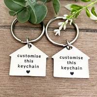 Personalised Our First Home Keyring, New Home Keychain, His and Hers ...