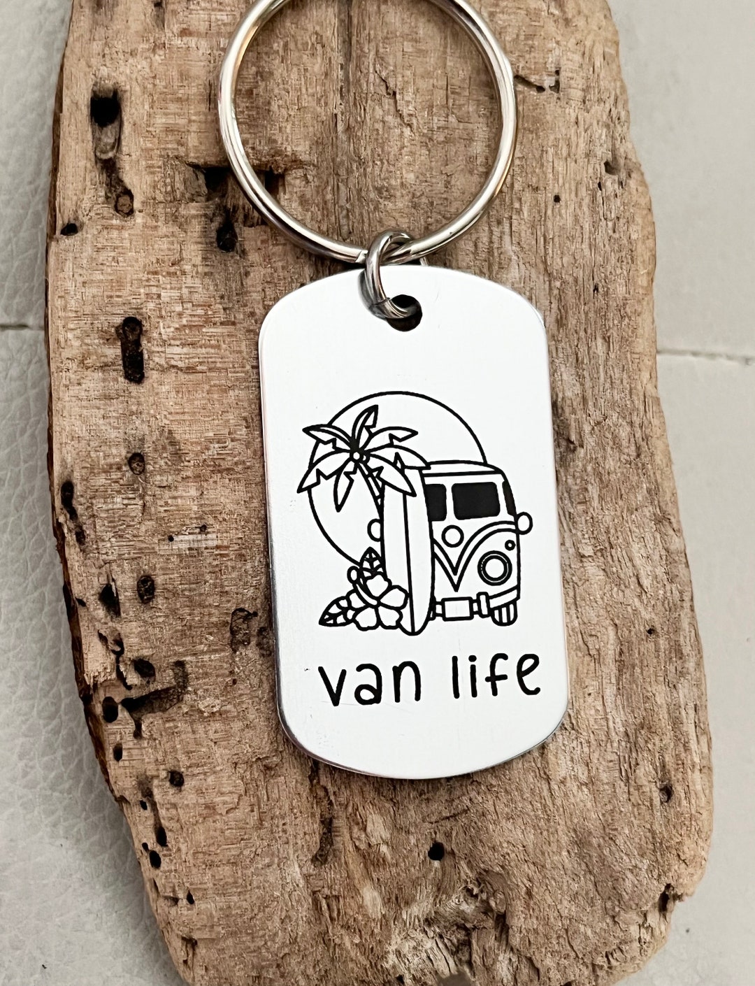 Van Life Keychain Personalise the Back Campervan Keys Gift for People ...