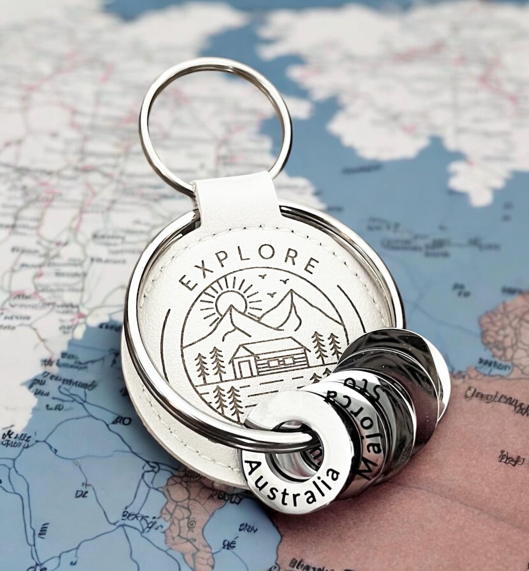 Personalised Travel Memento - Customised Traveller Keyring, Collect ...