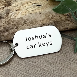 Personalised Car Keyring - Gift for New Driver - Keyring for First Car ...