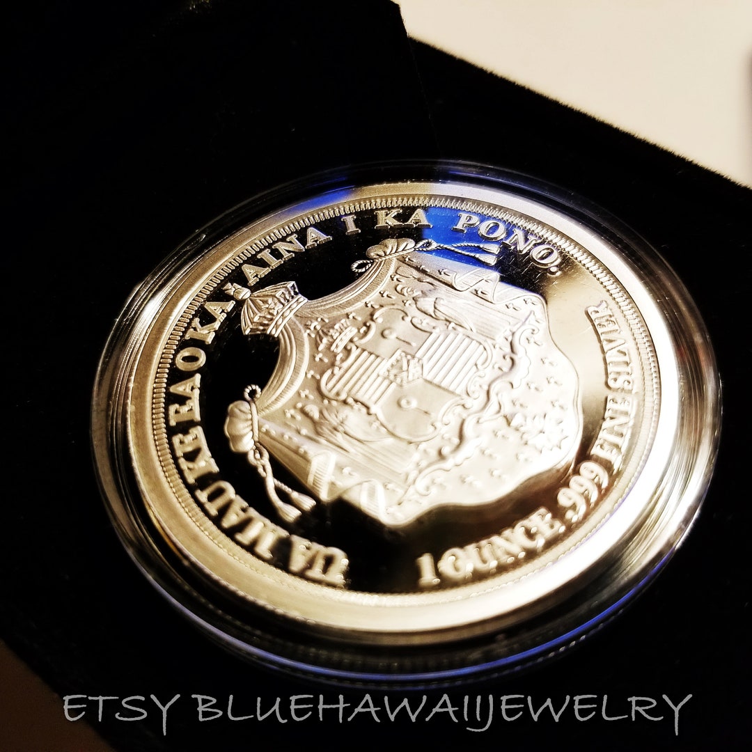 Queen Liliuokalani Commemorative Fine Silver Coin 1 Ounce W Hawaiian ...