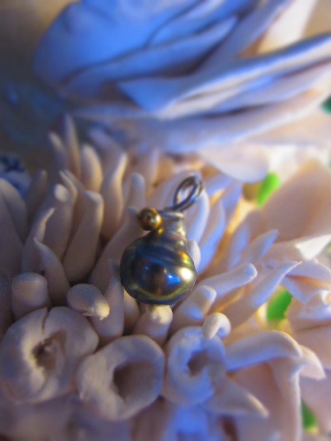 Genuine Tahitian Pearl 13mm Beautiful Organic off Shape Pendant Treasured Ocean Gift of the ...