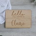 Hello My Name is Personalized Baby Name Cards | Wood Birth Announcement ...