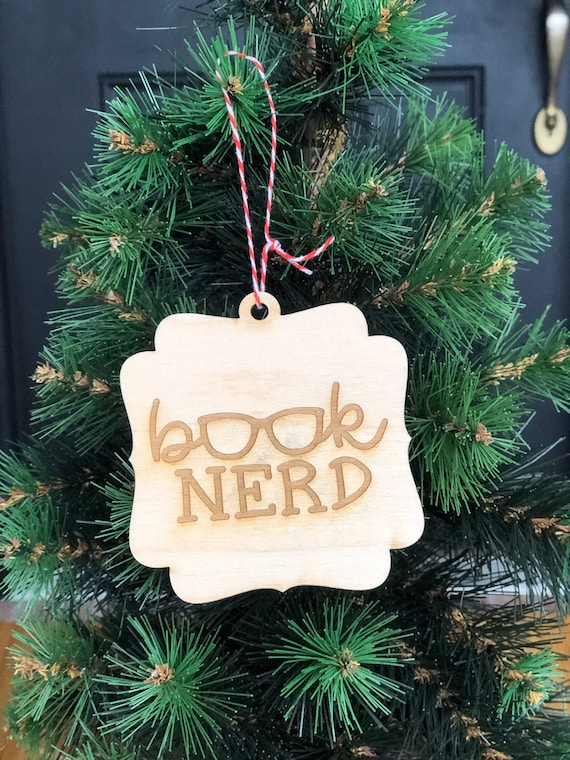 Book Nerd Ornament Christmas Gift - Etsy