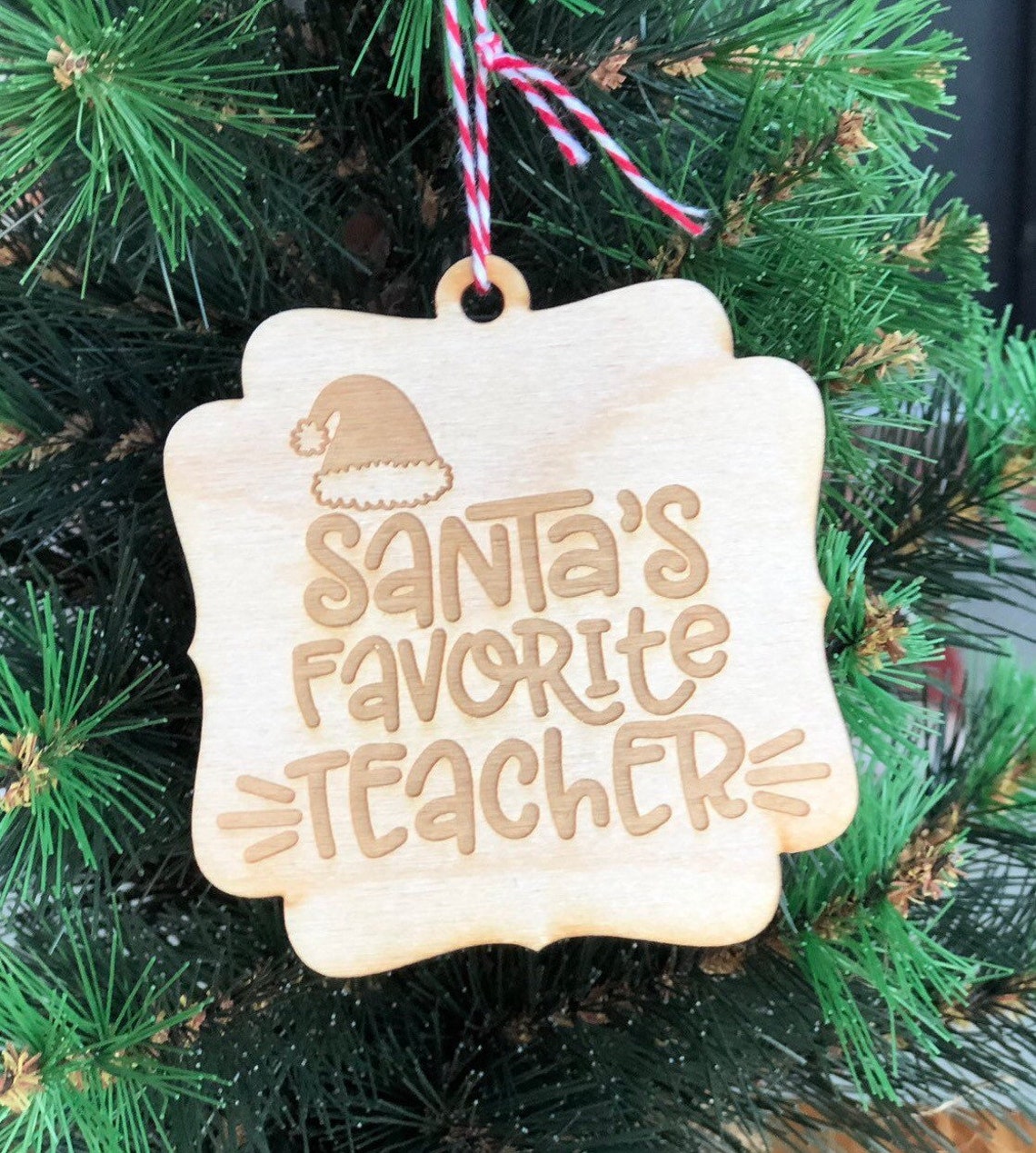 Santa's Favorite Teacher teacher gift Christmas | Etsy