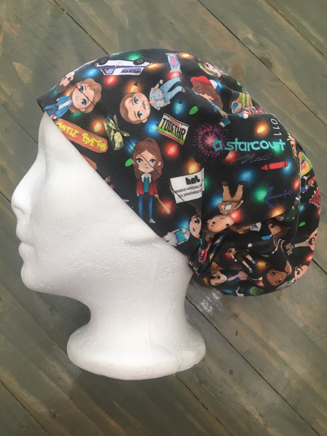 Stranger Things Bouffant/euro Hybrid Style Surgical/scrub/dental Hat by ...