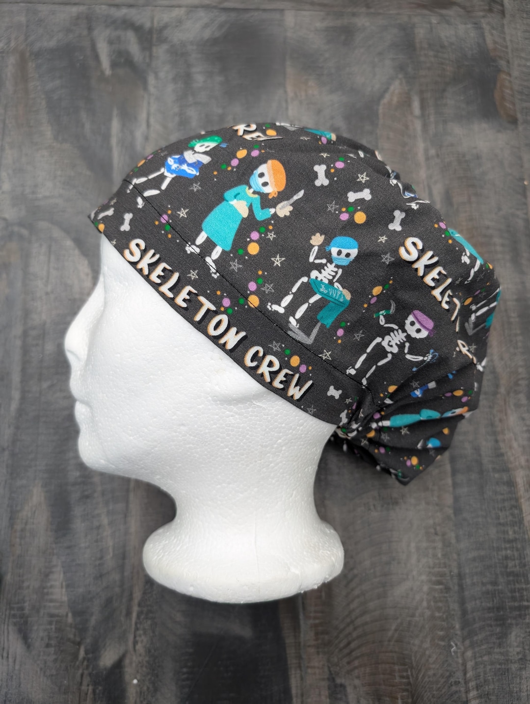 Skeleton Crew Bouffant/euro Hybrid Style Surgical/scrub/dental Hat/cap ...