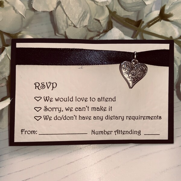 Heart Rsvp - Etsy
