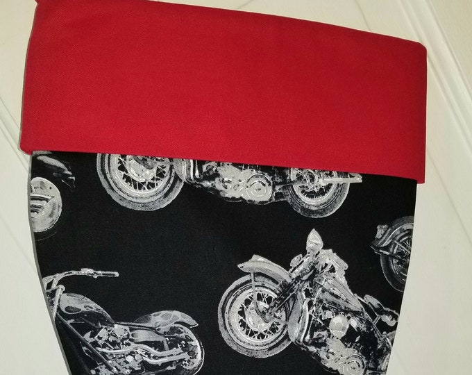 Motorcycle Christmas Stocking - Etsy