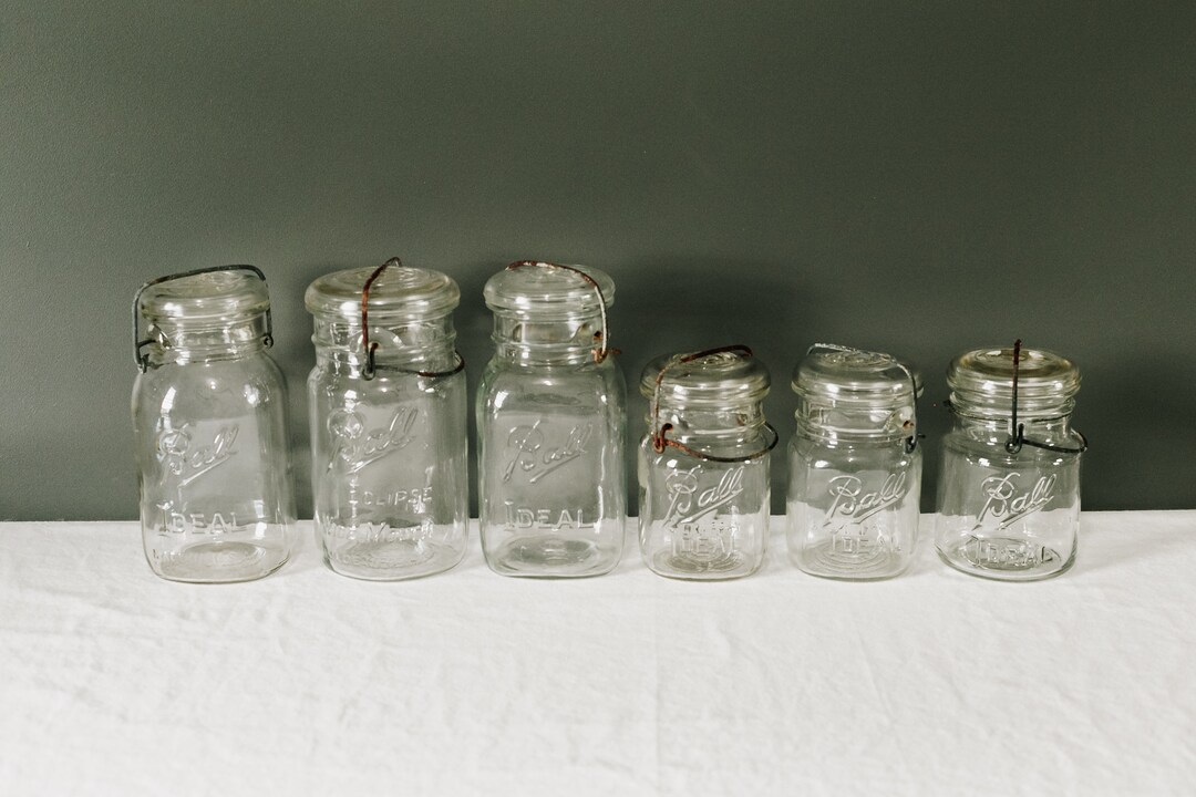 Vintage Ball Ideal Wire Bail Mason Jar Quart Cannin Jar - Etsy