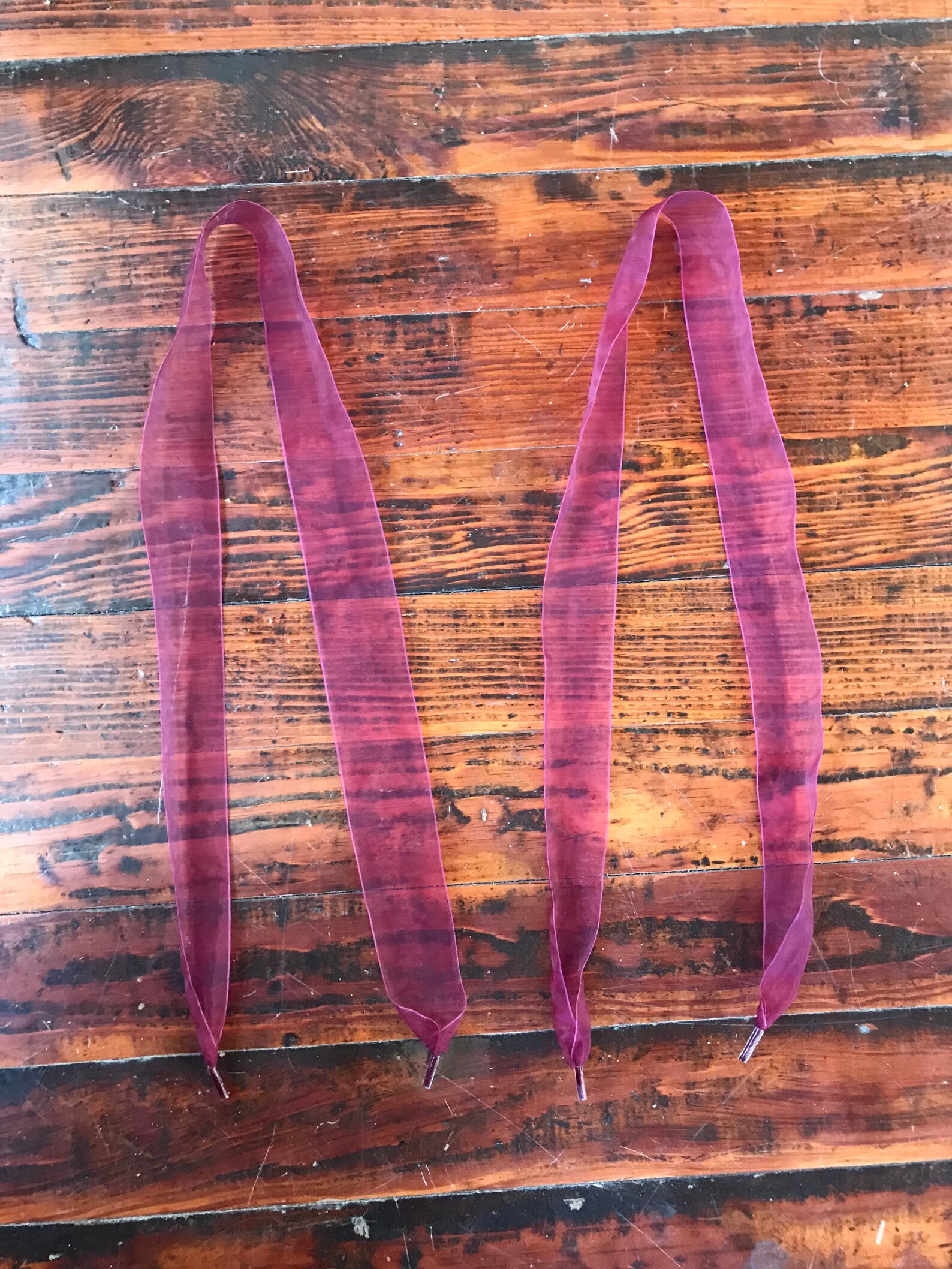 Vintage Burgundy See-through Ribbon Ladies Shoe Laces O/S - Etsy