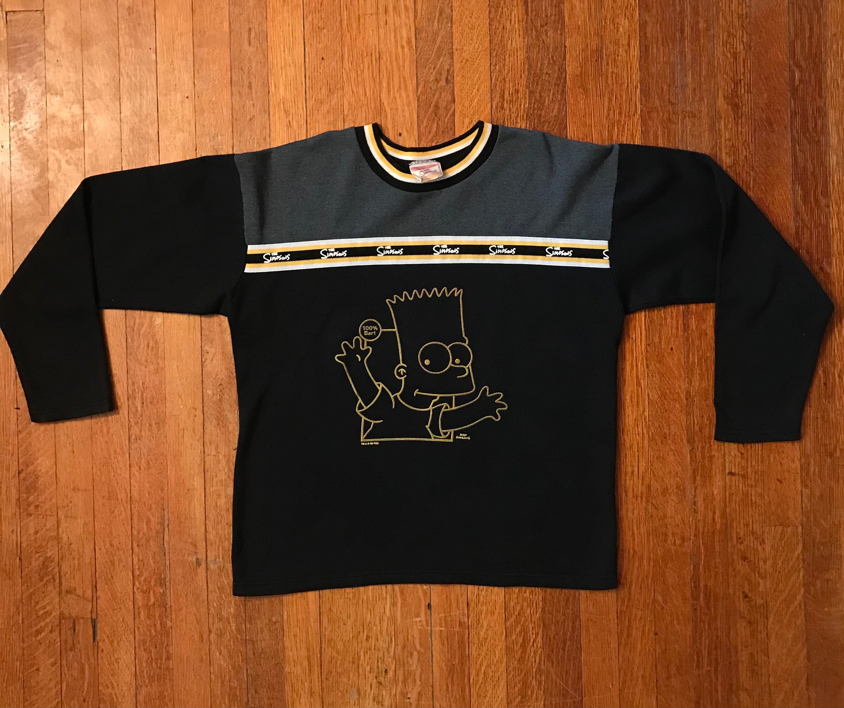 VTG Rare 1998 Bart Simpsons the Simpsons Black and Yellow Pull | Etsy