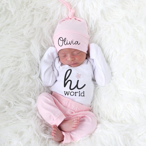 Baby Girl Coming Home Outfit Baby Girl Clothes Personalized - Etsy