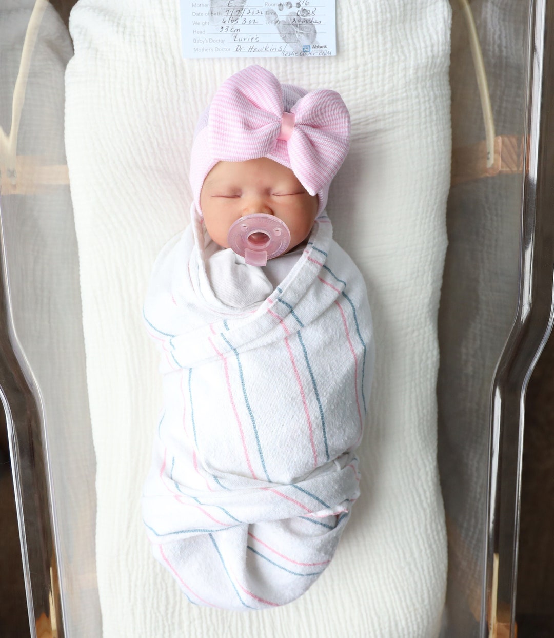 Baby Girl Hat,newborn Baby Girl Hat, Newborn Baby Girl Hospital Hat ...