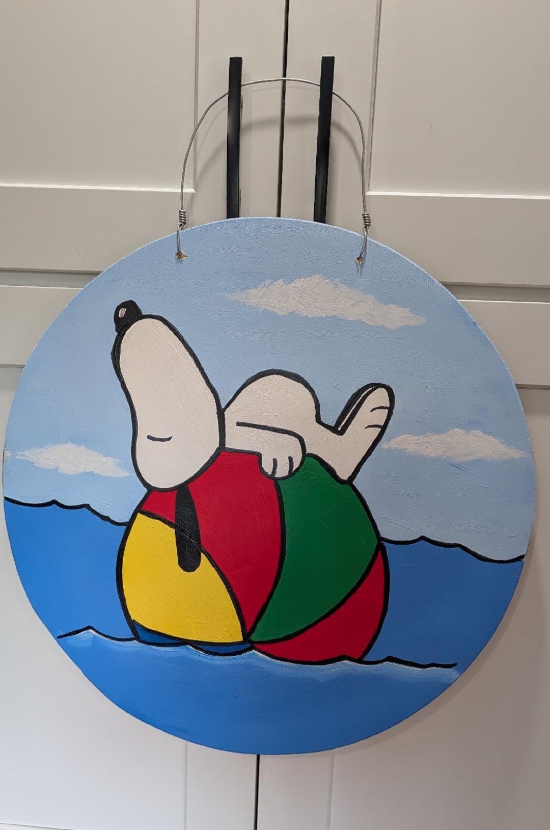 Hand Painted - Peanuts - Snoopy - Summer - Door Hanger - Etsy