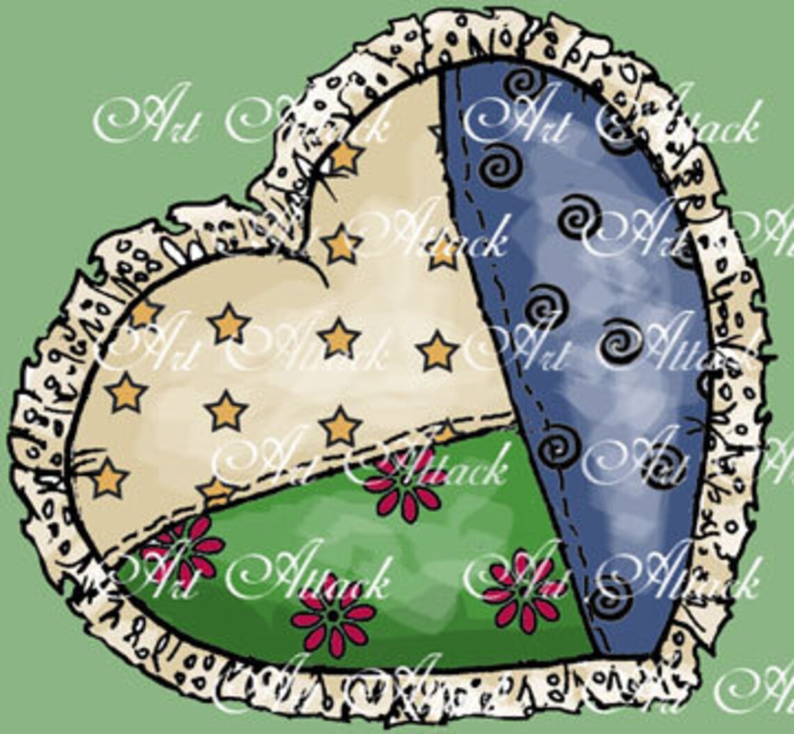 Quilted Cutie Heart Digital Stamp Set, Graphic - Digital Stamp - Etsy