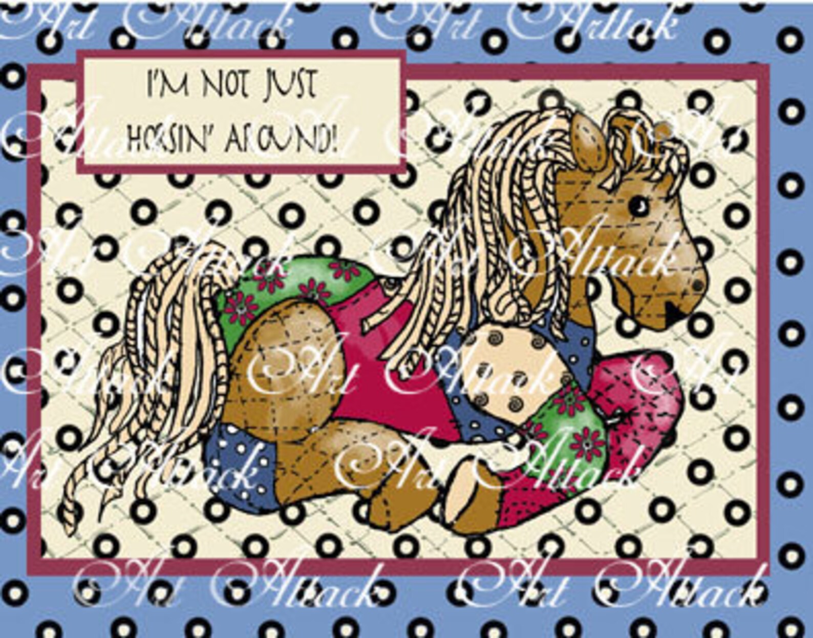 Quilted Cuties Pony Stamp Set Digital Art | Etsy