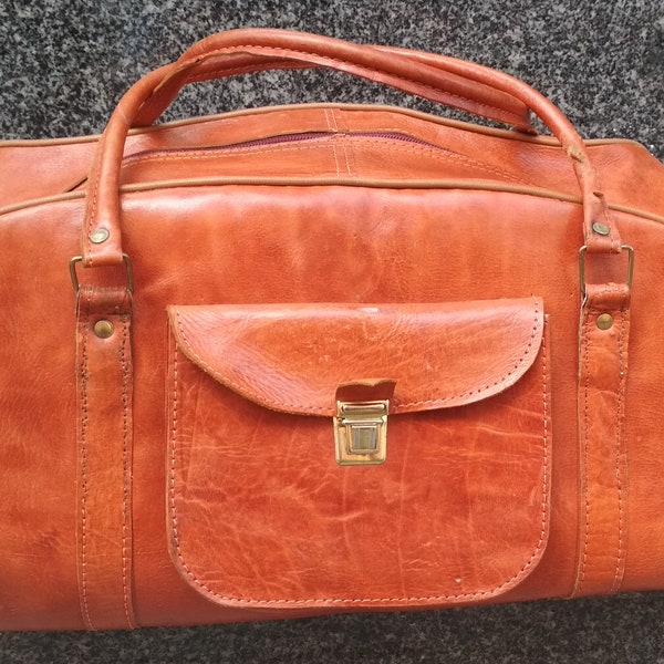 Camel Leather Bag - Etsy