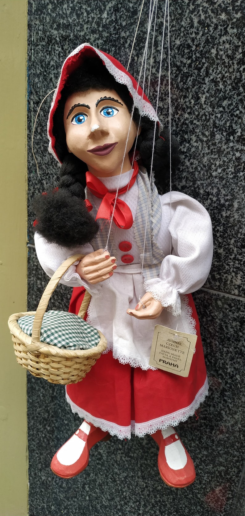 Vintage Puppet Cartoon // Red Riding Hood Vintage Marioneta - Etsy