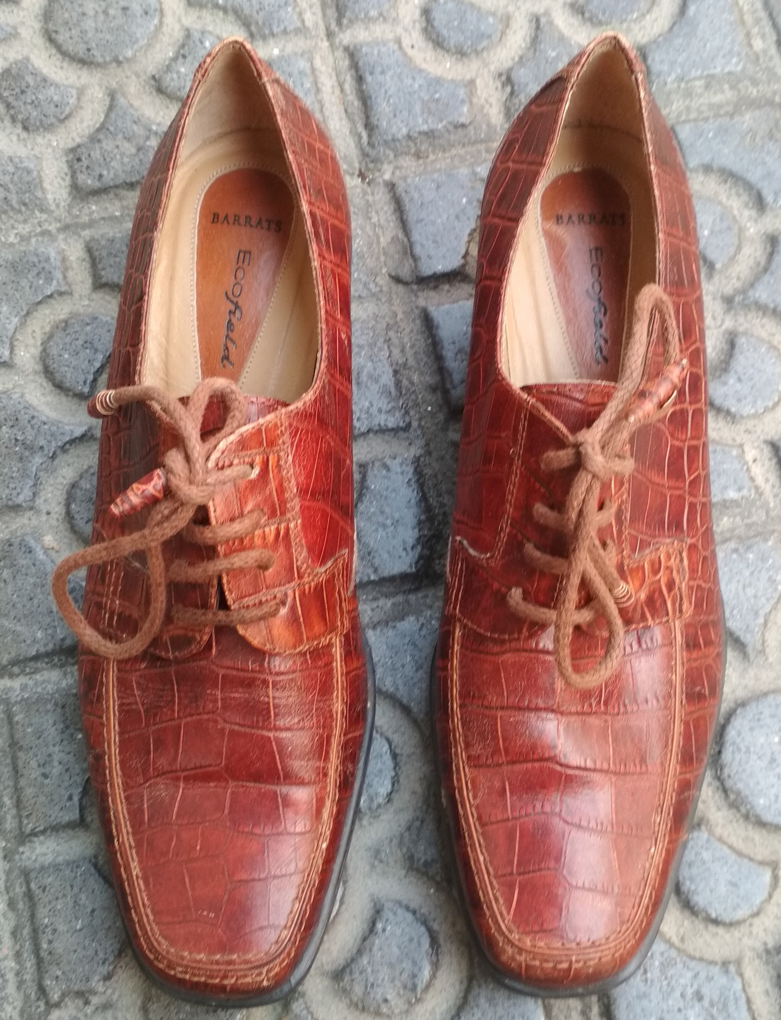 Shoes Embossed Leather Vintage Women / Elegant Leather Shoes / Oxford ...