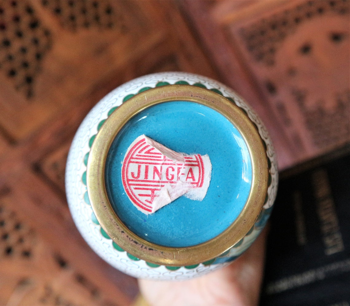 Jingfa Vase Chinese Cloisonné Enamel Flower Vintage | Etsy