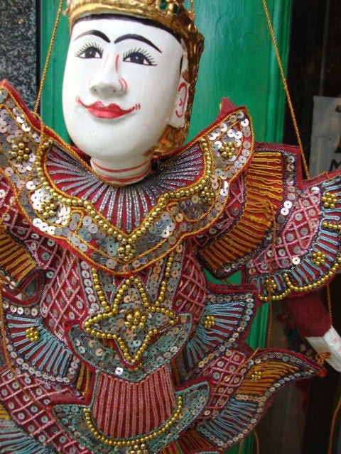 Antique Hand Carved Wood Puppet/Vintage Marionette Asian/ | Etsy