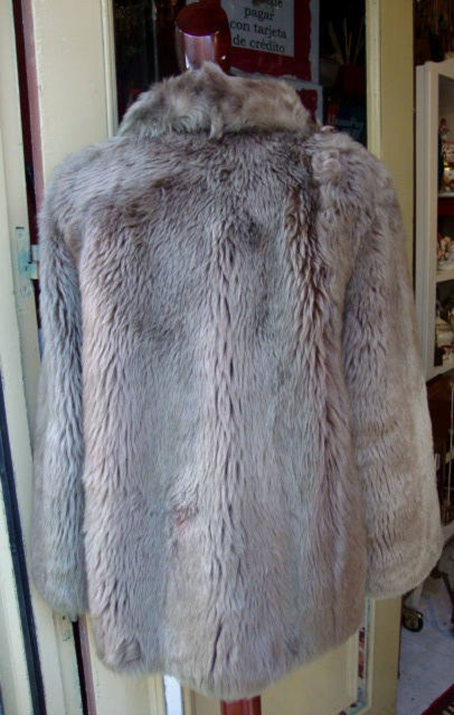 Vintage Mouton Fur Coat / Gray Brown Fur COAT / Lamb Fur / | Etsy