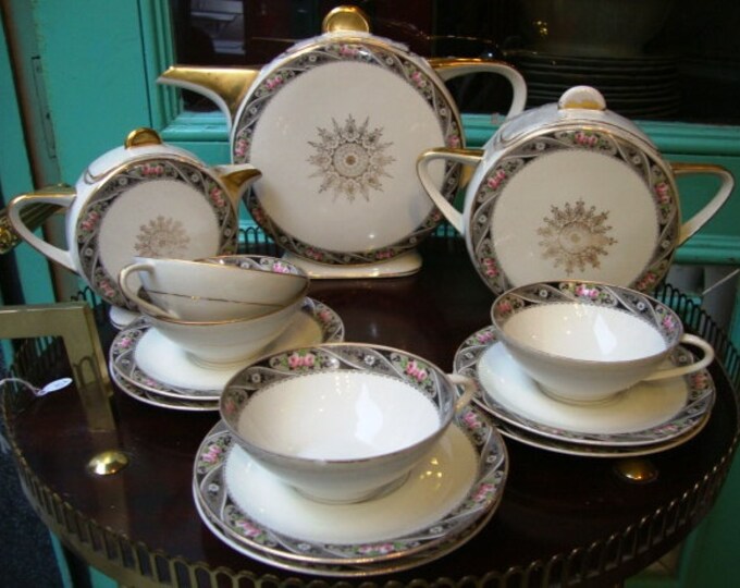 Antique Limoges T.L.B. Tea Set Round RARE / Porcelain Tea Set - Etsy