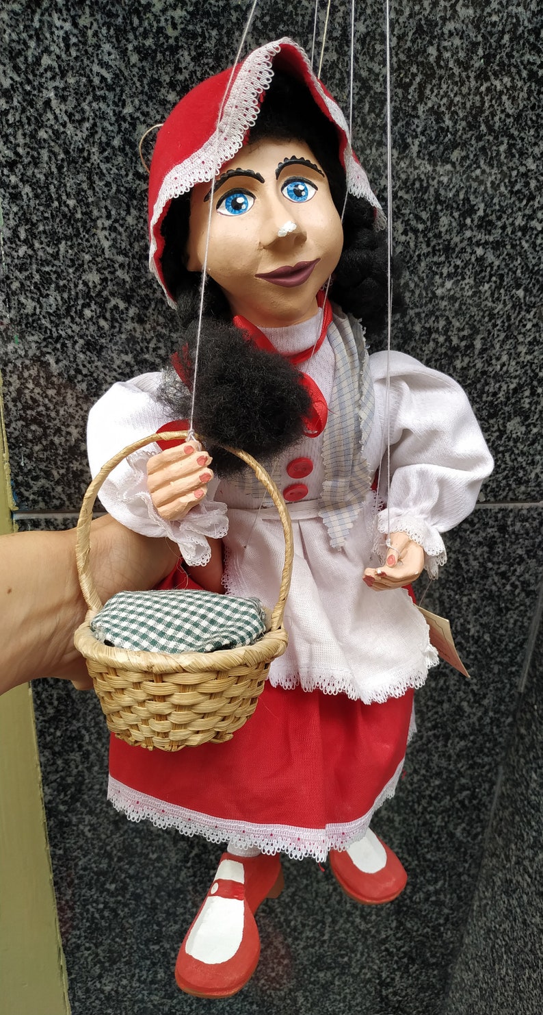 Vintage Puppet Cartoon // Red Riding Hood Vintage Marioneta - Etsy