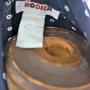 Vintage RODIER 60s Printed Summer Dark Blue Dress - Etsy