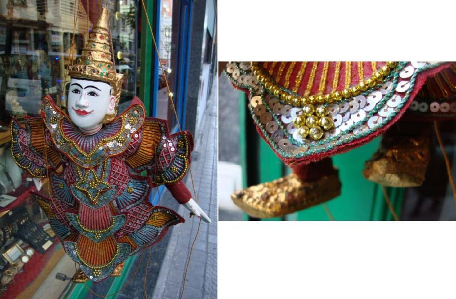 Antique Hand Carved Wood Puppet/Vintage Marionette Asian/ | Etsy