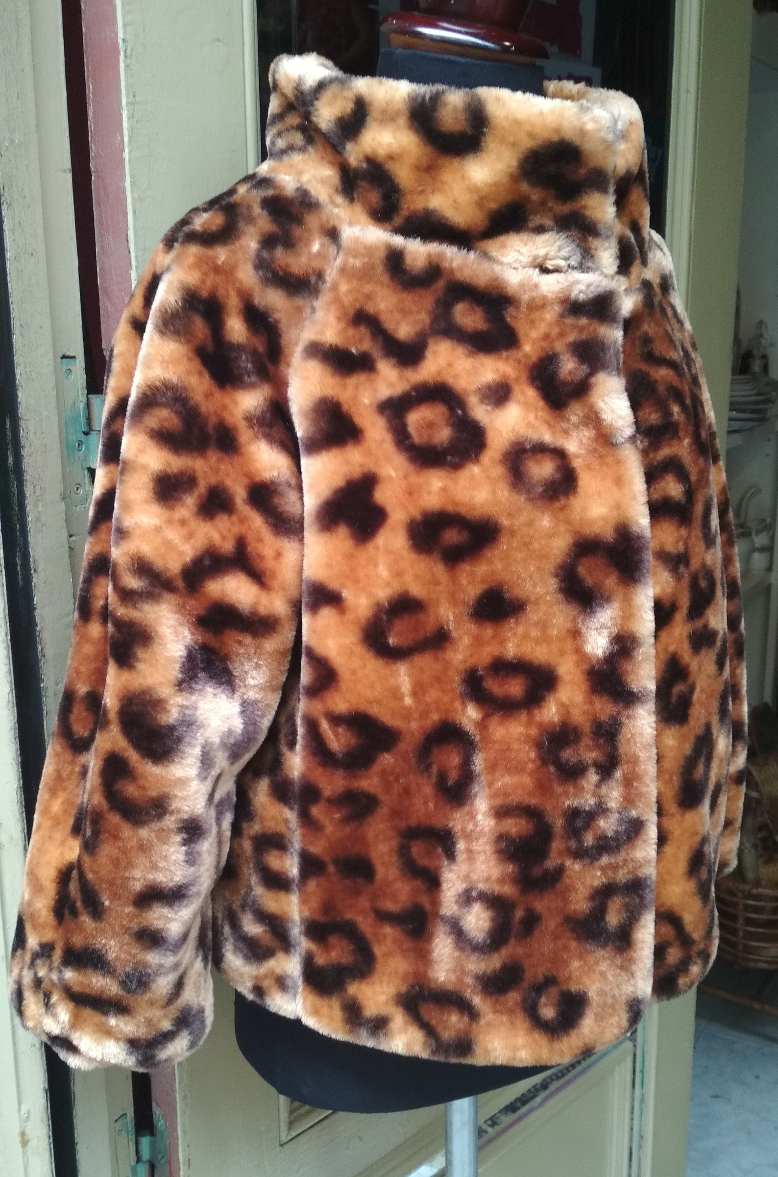 Vintage Leopard Print Faux Fur Jacket/ Medium Jacket - Etsy
