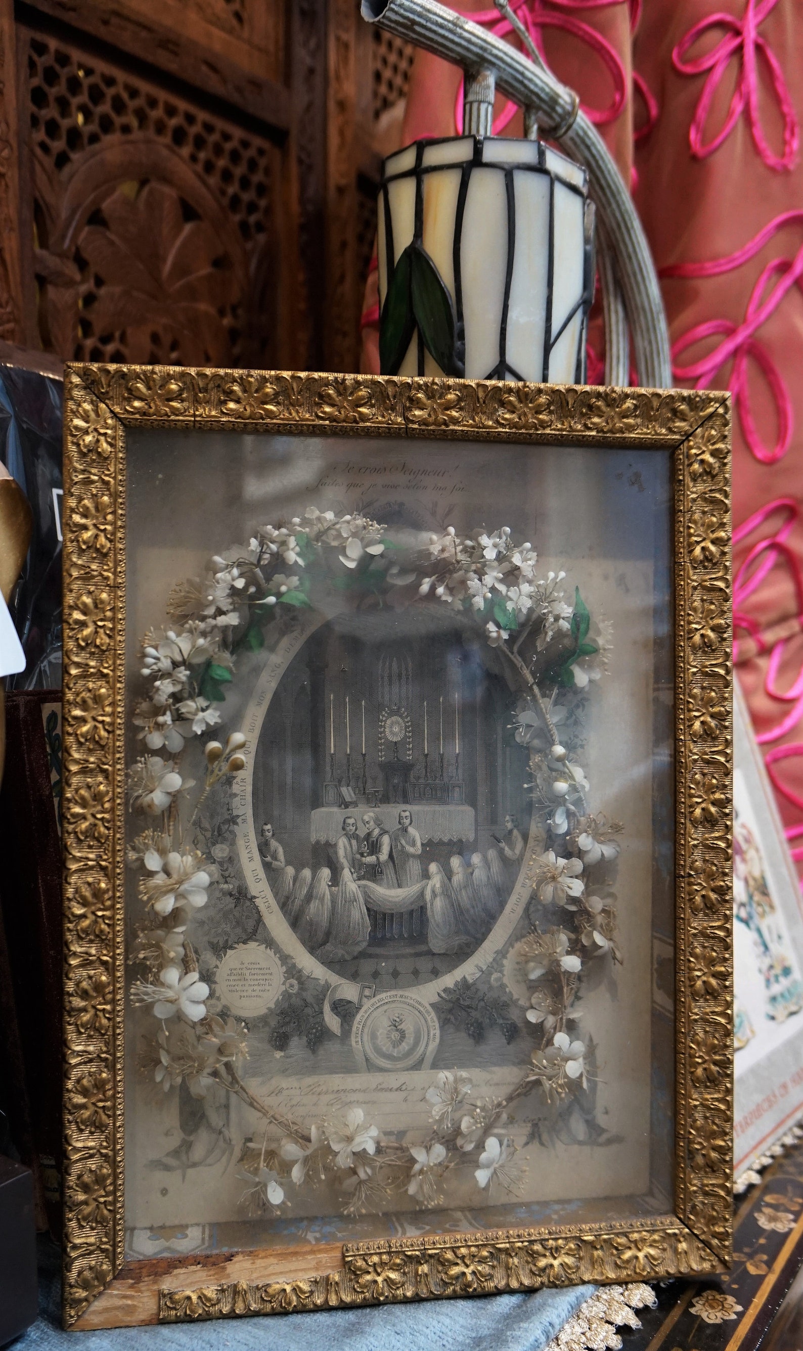 Antique Wardrobe Ornate Gold Frame With Mariee Crown // Wall - Etsy