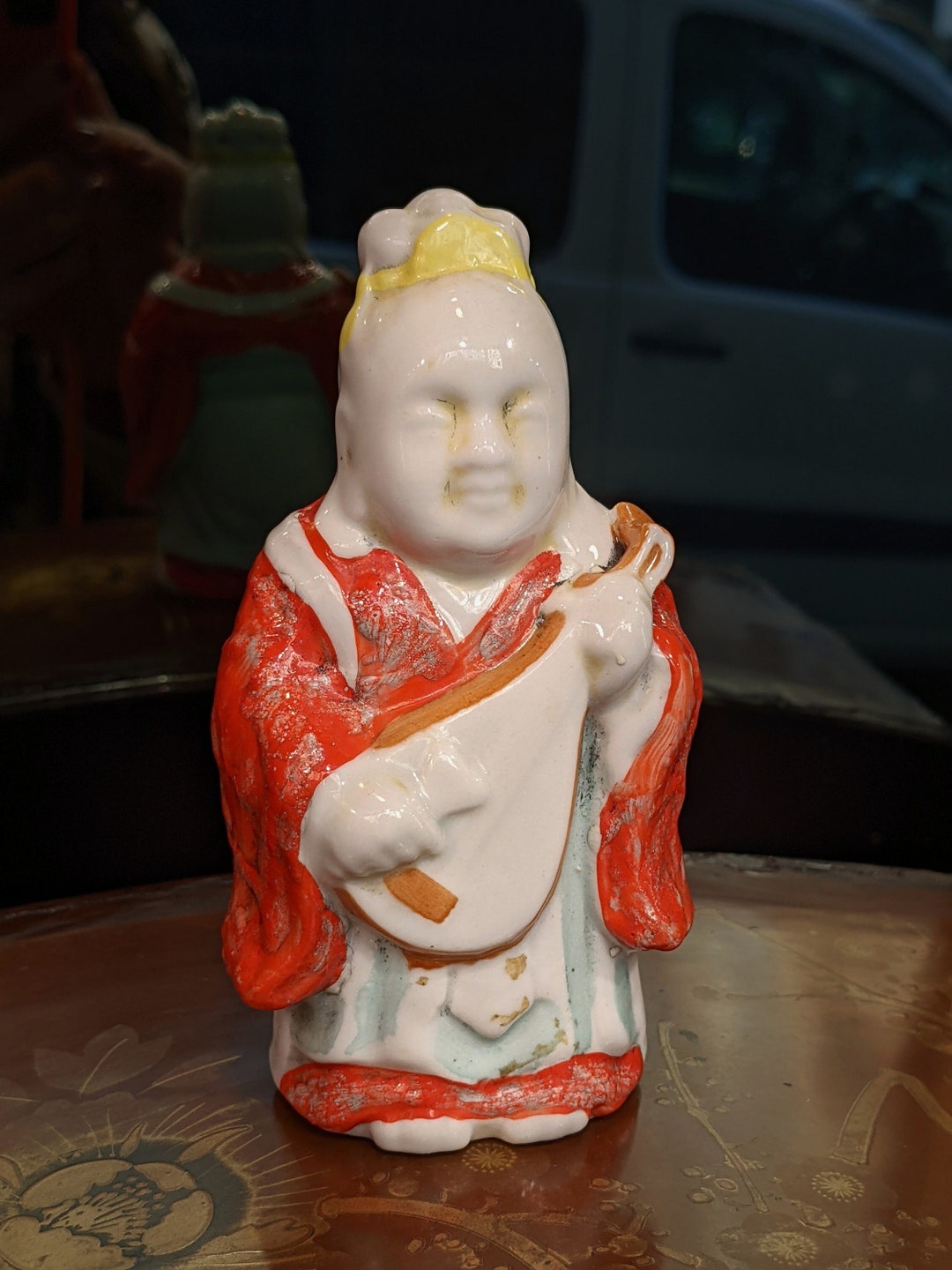 Antique Buda Asian Porcelain Figurine Hispania Manises / Made in Spain ...
