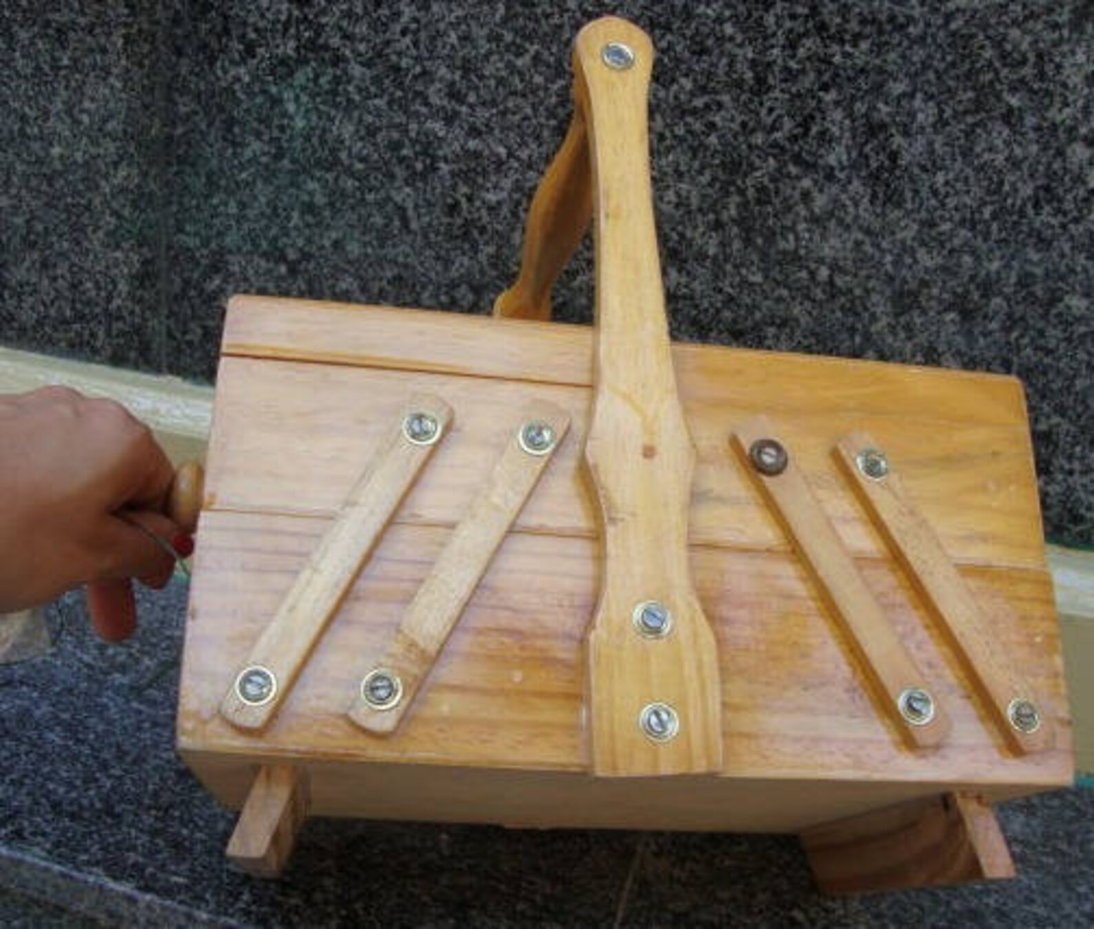 Vintage Wooden Sewing Storage Box / Dress-makers/ Tailors Box - Etsy